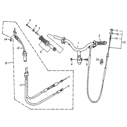 Handle, Pipe, Cable (Adly Jet 50)